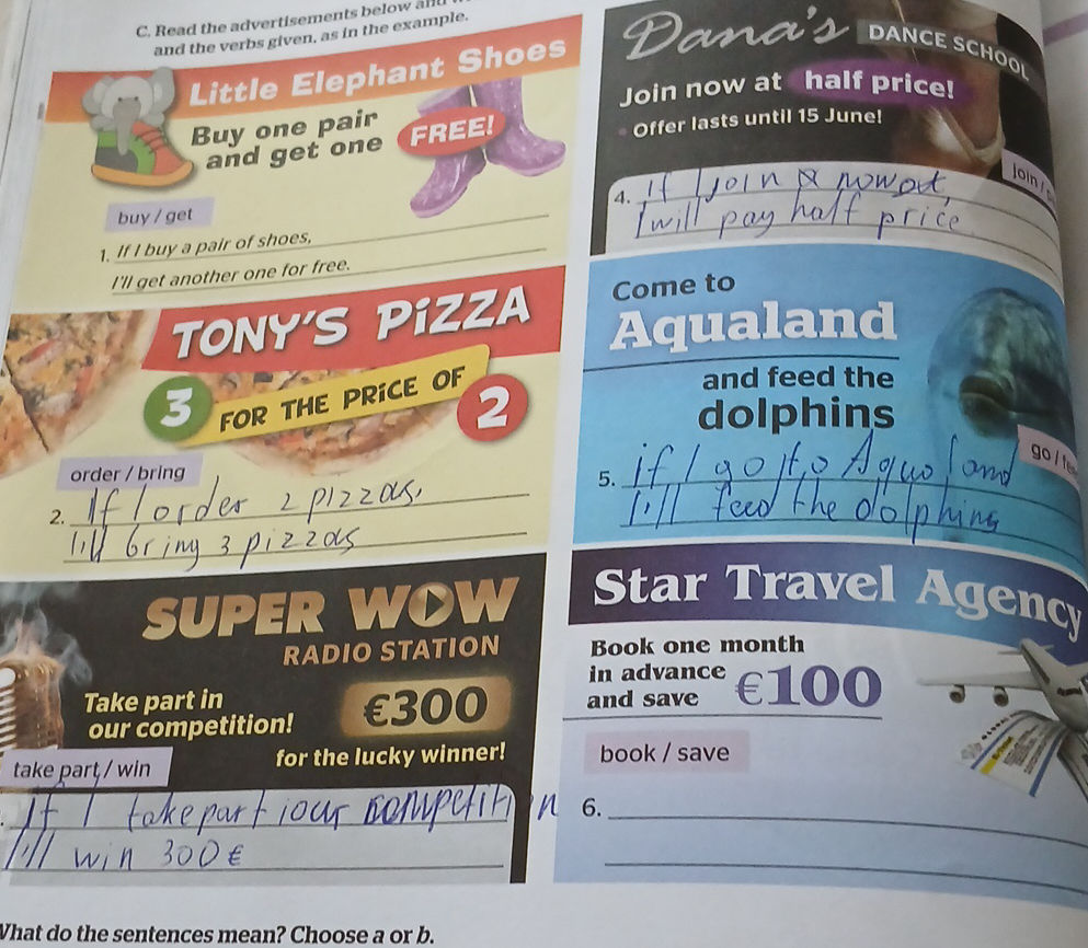 C. Read the advertisements below and the | StudyX