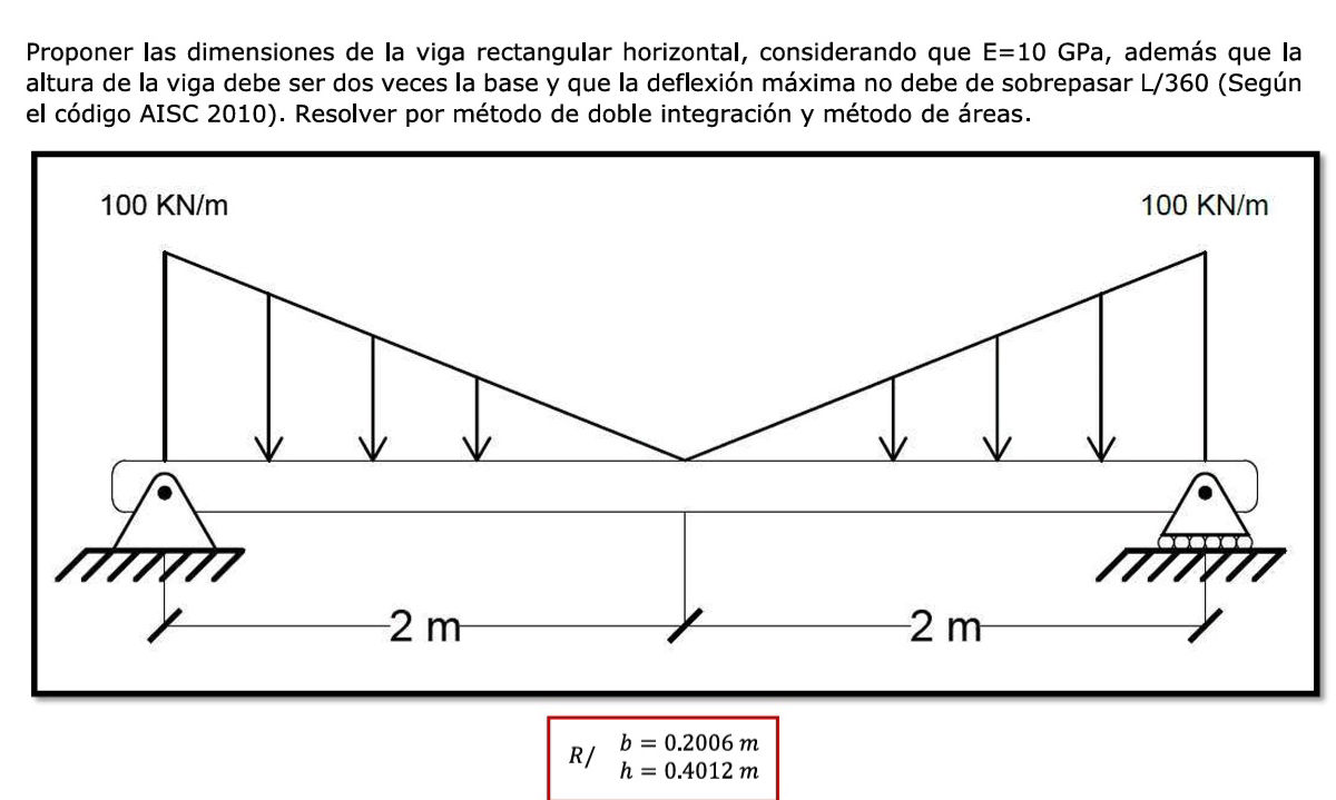 Proponer las dimensiones de la viga | StudyX