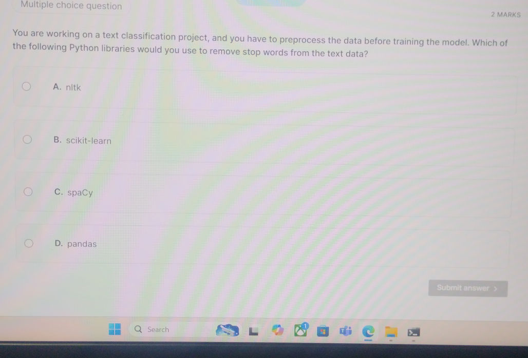 You are working on a text classification | StudyX
