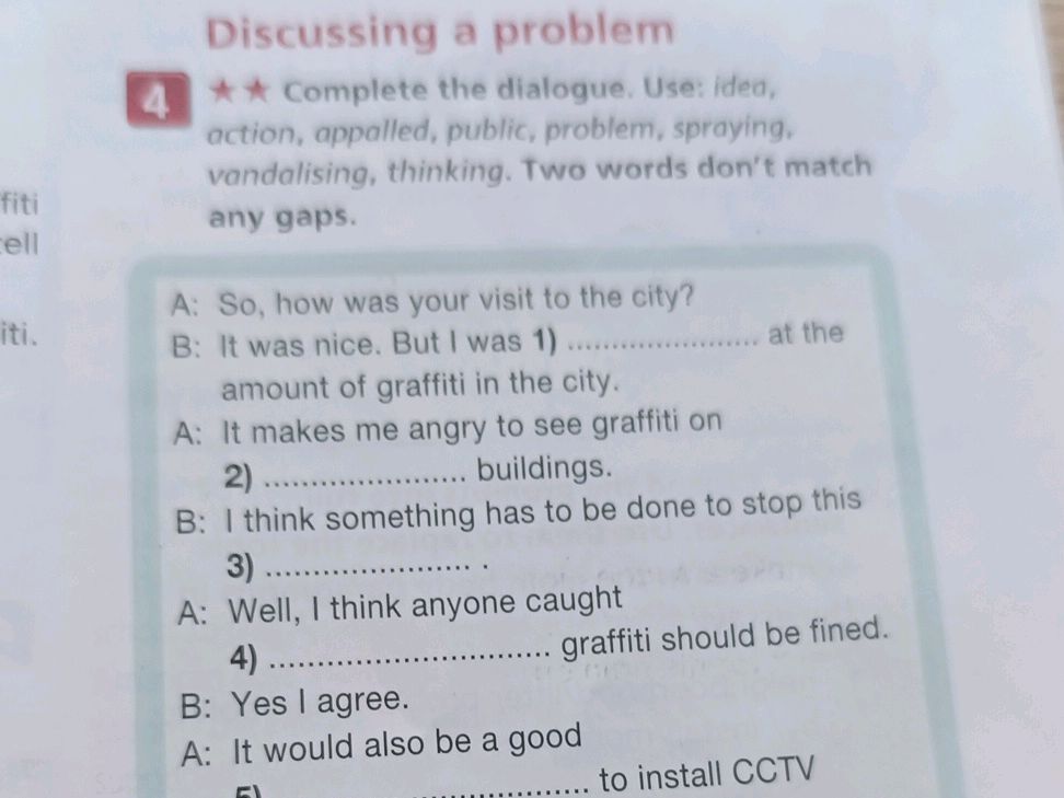 Complete the dialogue. Use: idea, action, | StudyX