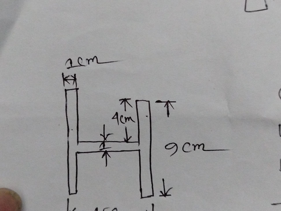 The image shows a diagram of the letter "H" | StudyX