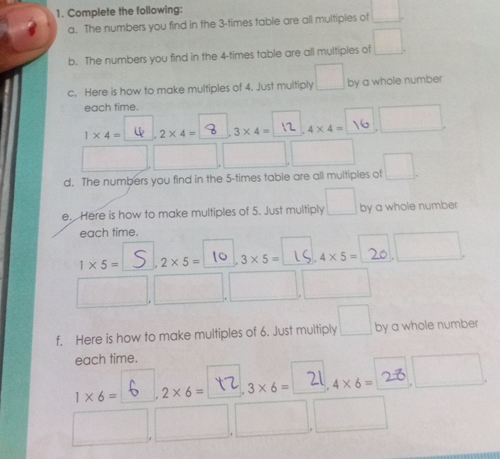 1. Complete the following: a. The numbers | StudyX