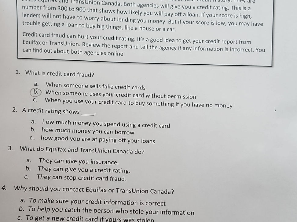 1. What is credit card fraud? a. When | StudyX