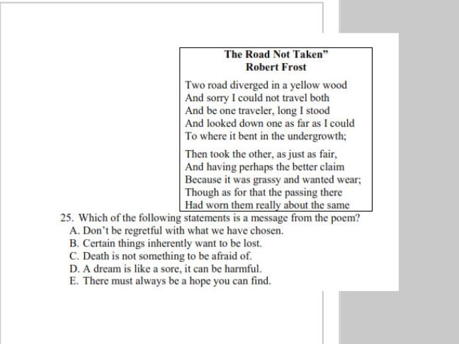 The Road Not Taken" Robert Frost Two road | StudyX