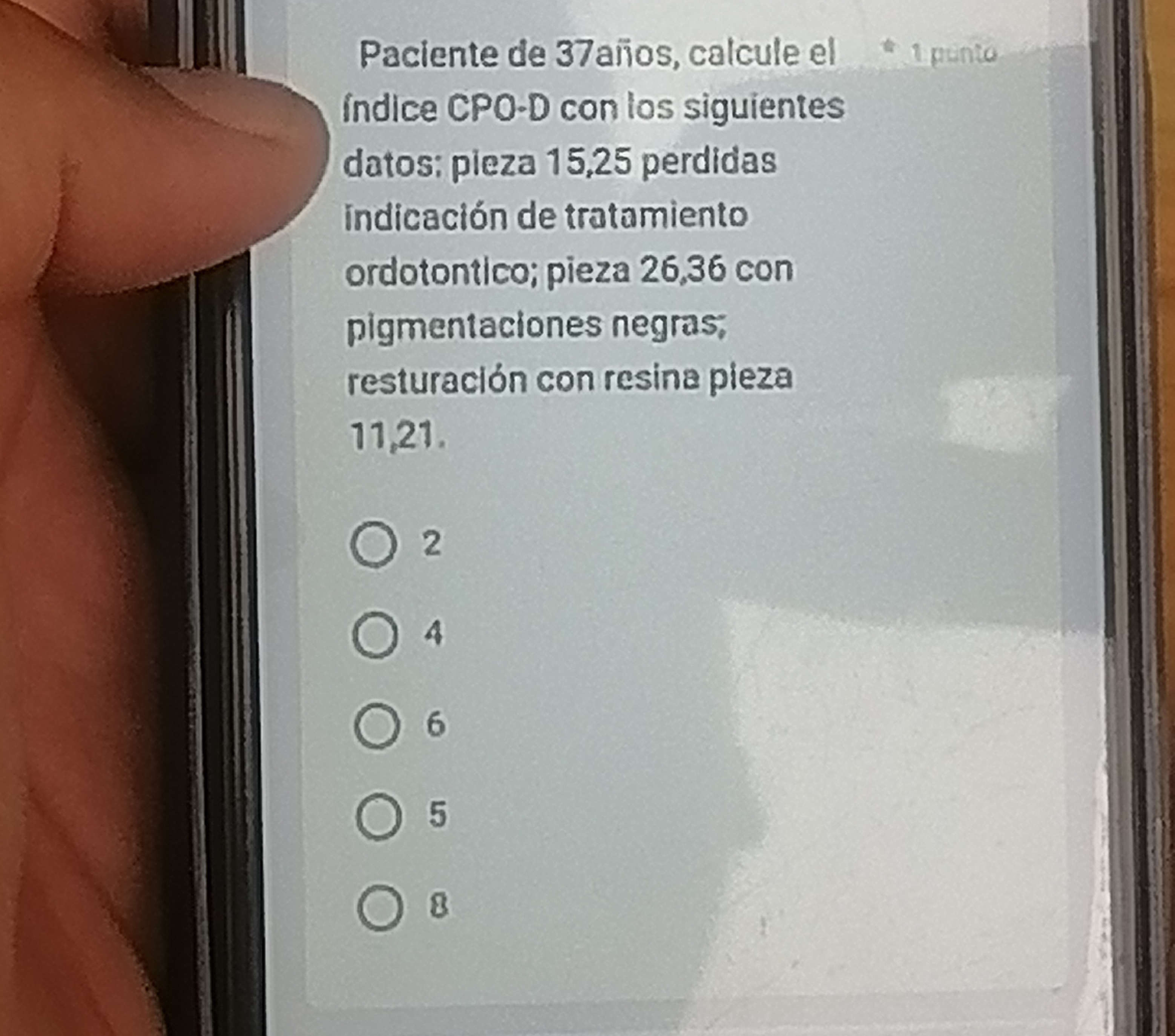 Paciente de 37 años, calcule el índice CPO-D | StudyX