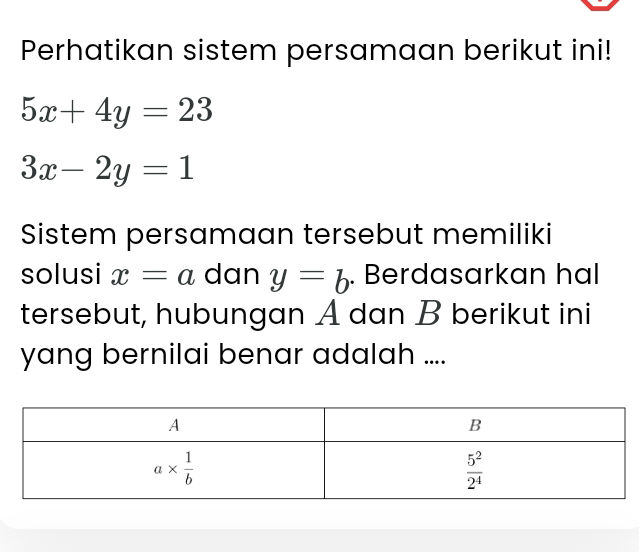 Perhatikan sistem persamaan berikut ini! | StudyX