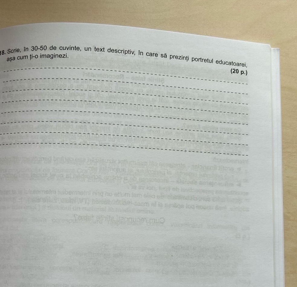 18. Scrie, în 30-50 de cuvinte, un text | StudyX