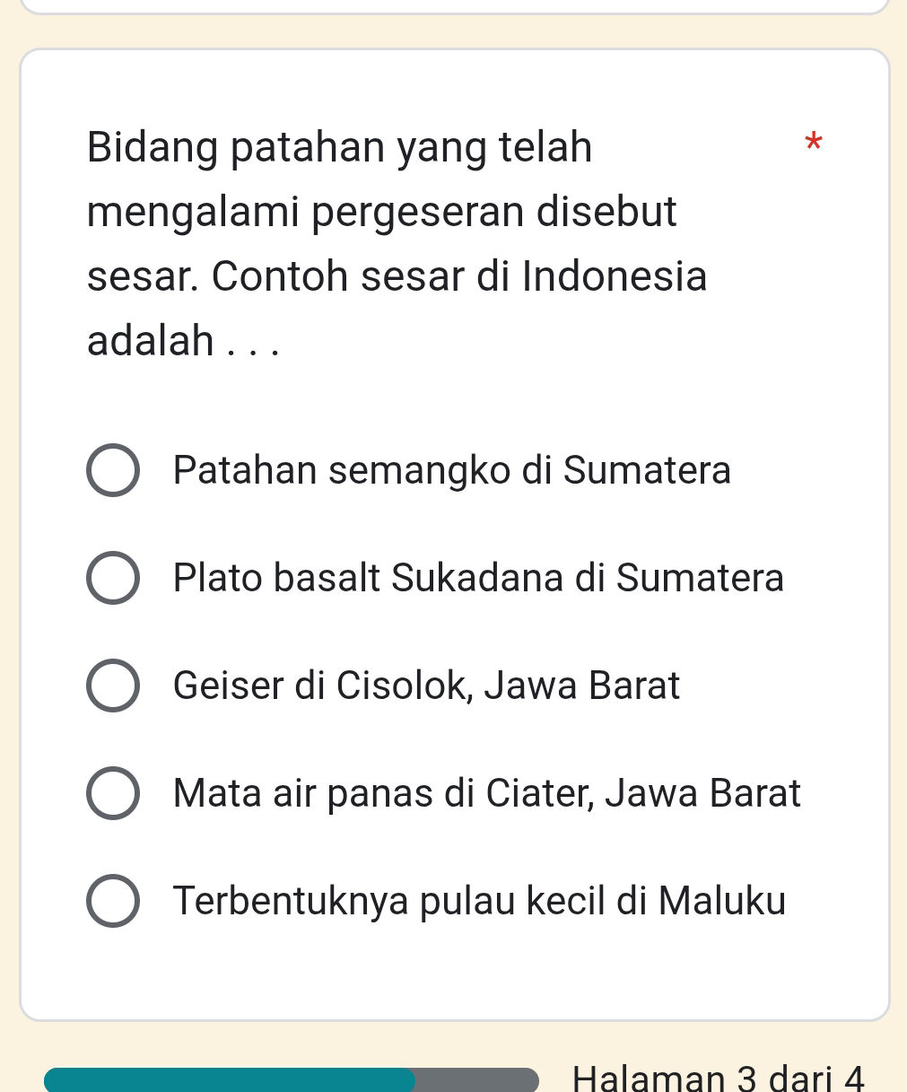 Bidang patahan yang telah mengalami | StudyX