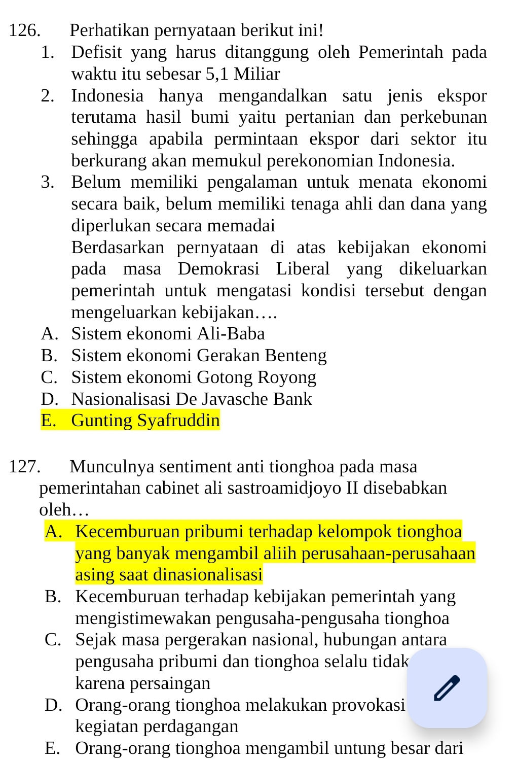 126. Perhatikan pernyataan berikut ini! 1. | StudyX