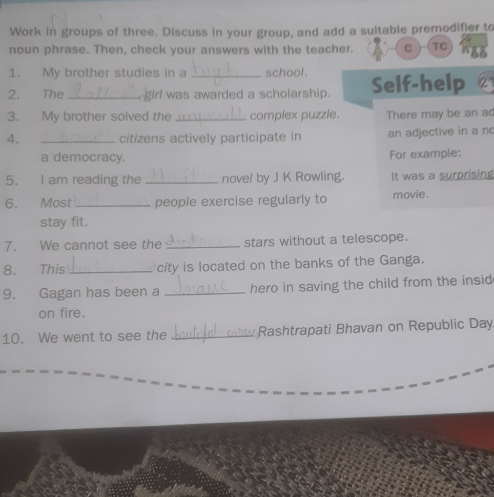 Work in groups of three. Discuss in your | StudyX