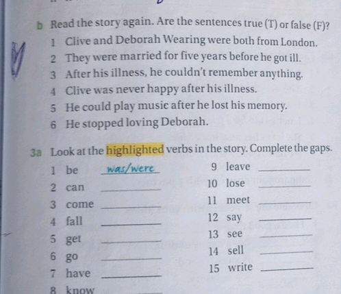 b Read the story again. Are the sentences | StudyX