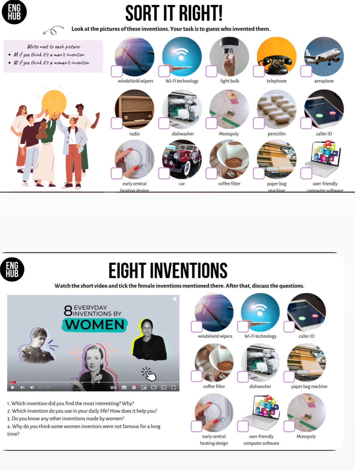 Look at the pictures of these inventions. | StudyX