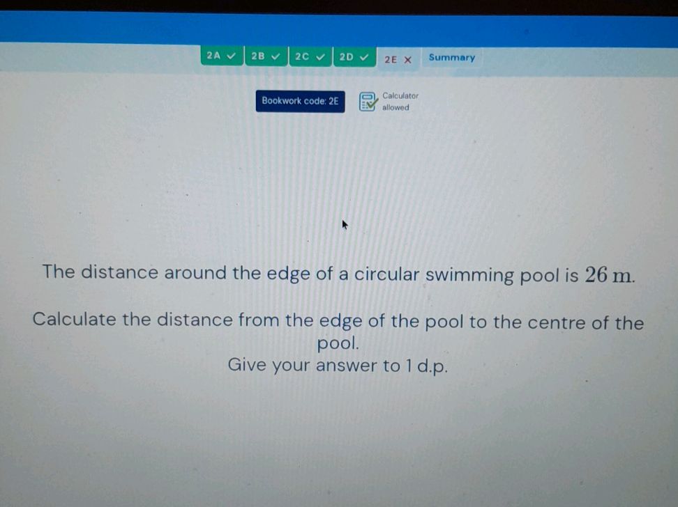 The distance around the edge of a circular | StudyX