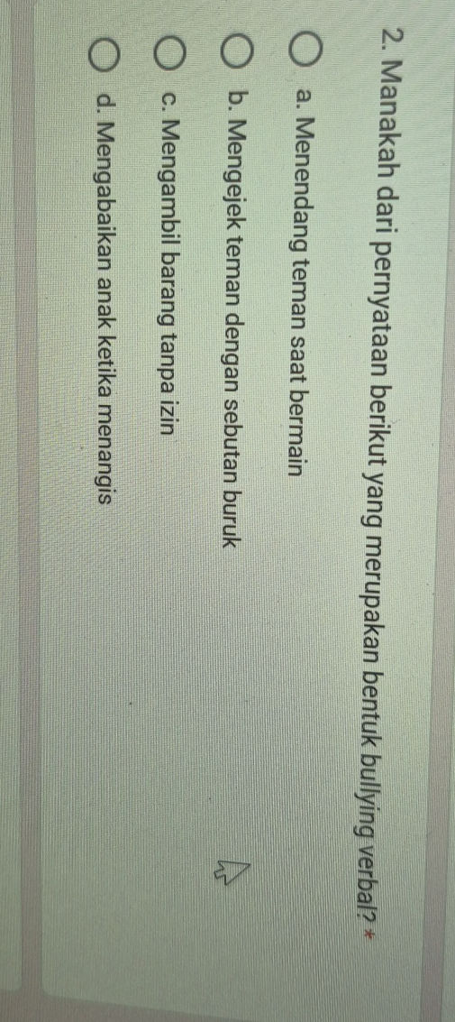 2. Manakah dari pernyataan berikut yang | StudyX