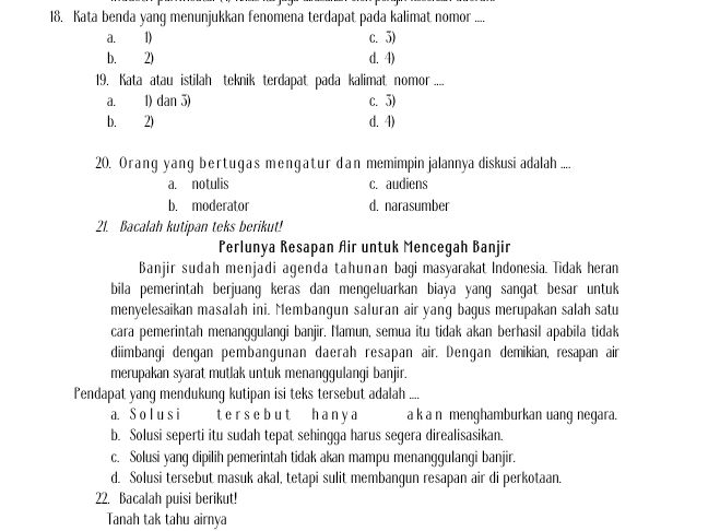 18. Kata benda yang menunjukkan fenomena | StudyX
