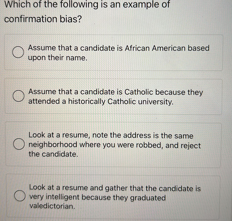 Which of the following is an example of