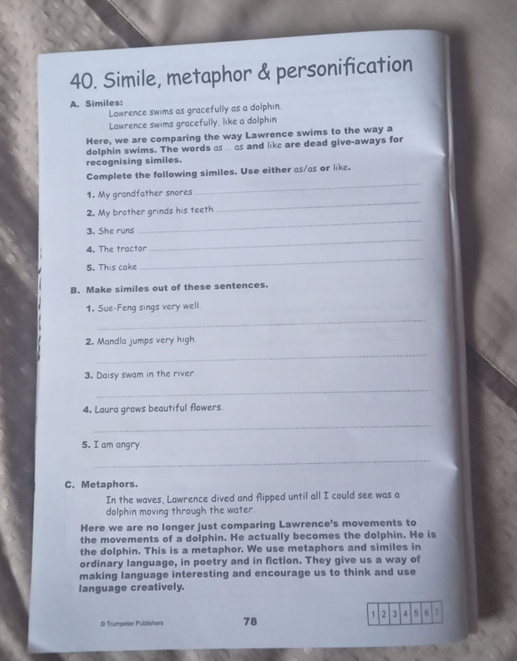 40. Simile, metaphor personification A. | StudyX