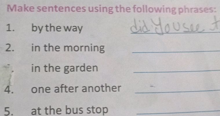 Make sentences using the following phrases: | StudyX