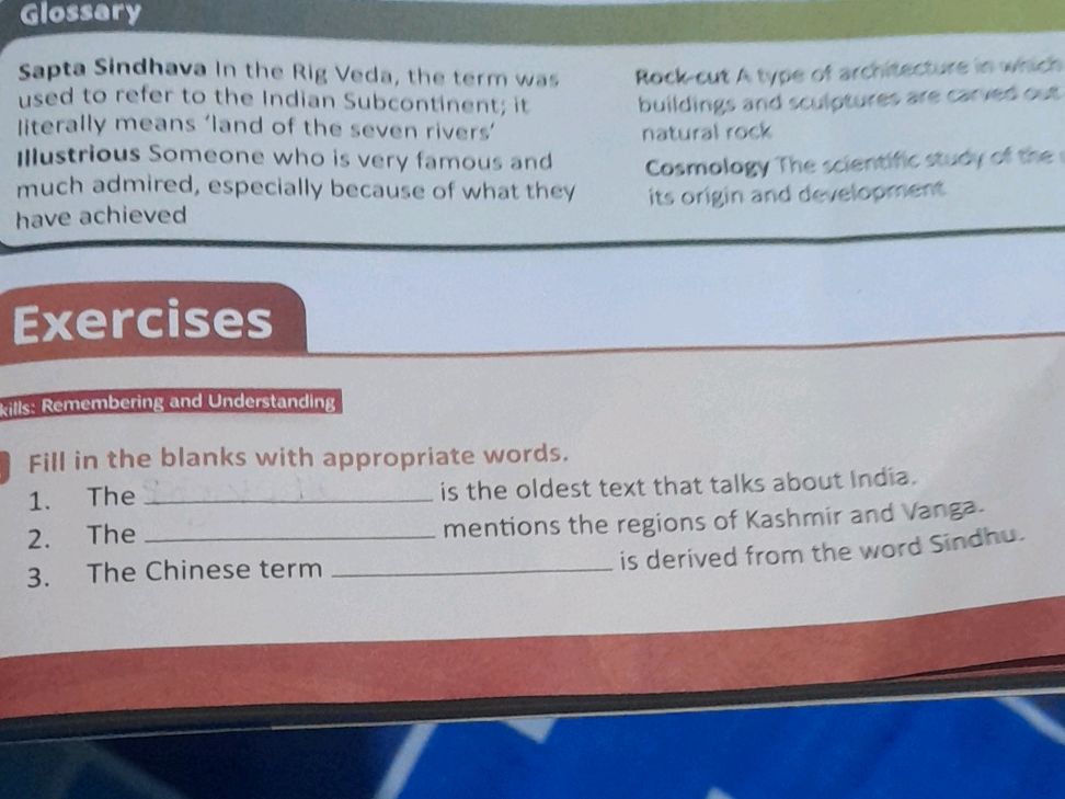 Fill in the blanks with appropriate words. | StudyX