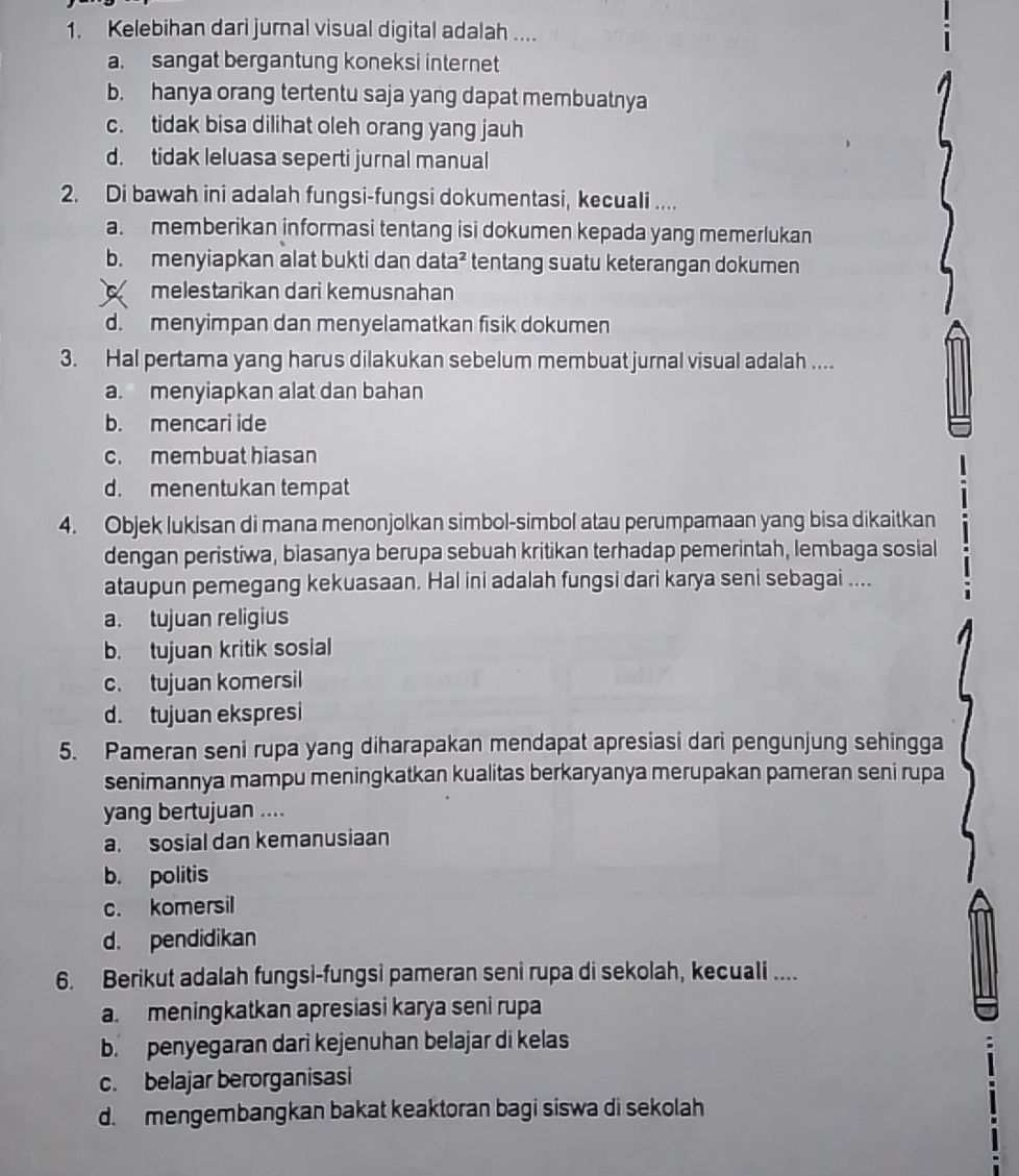 1. Kelebihan dari jurnal visual digital | StudyX