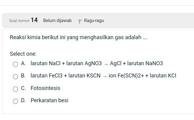 Reaksi kimia berikut ini yang menghasilkan | StudyX