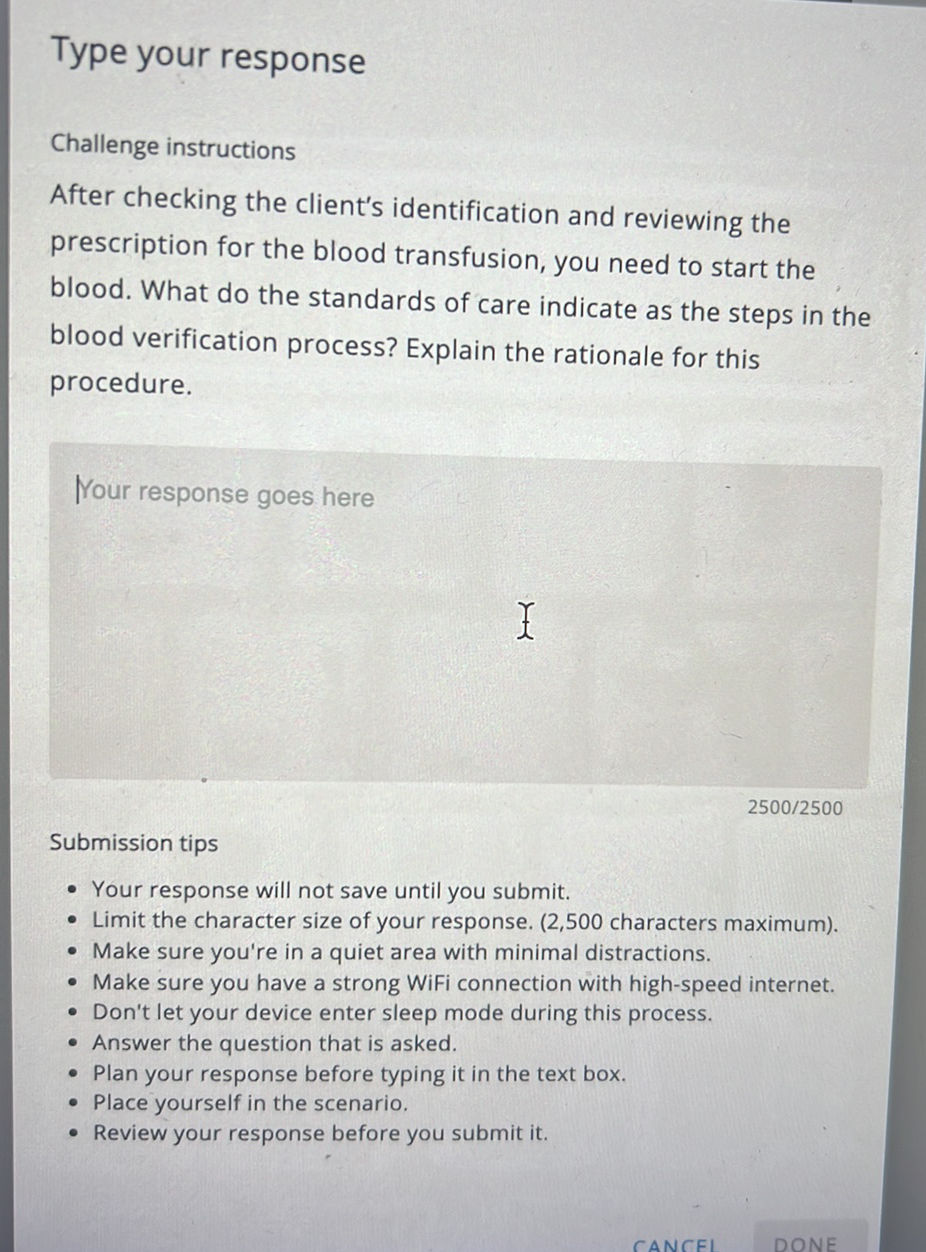 After checking the client's identification | StudyX