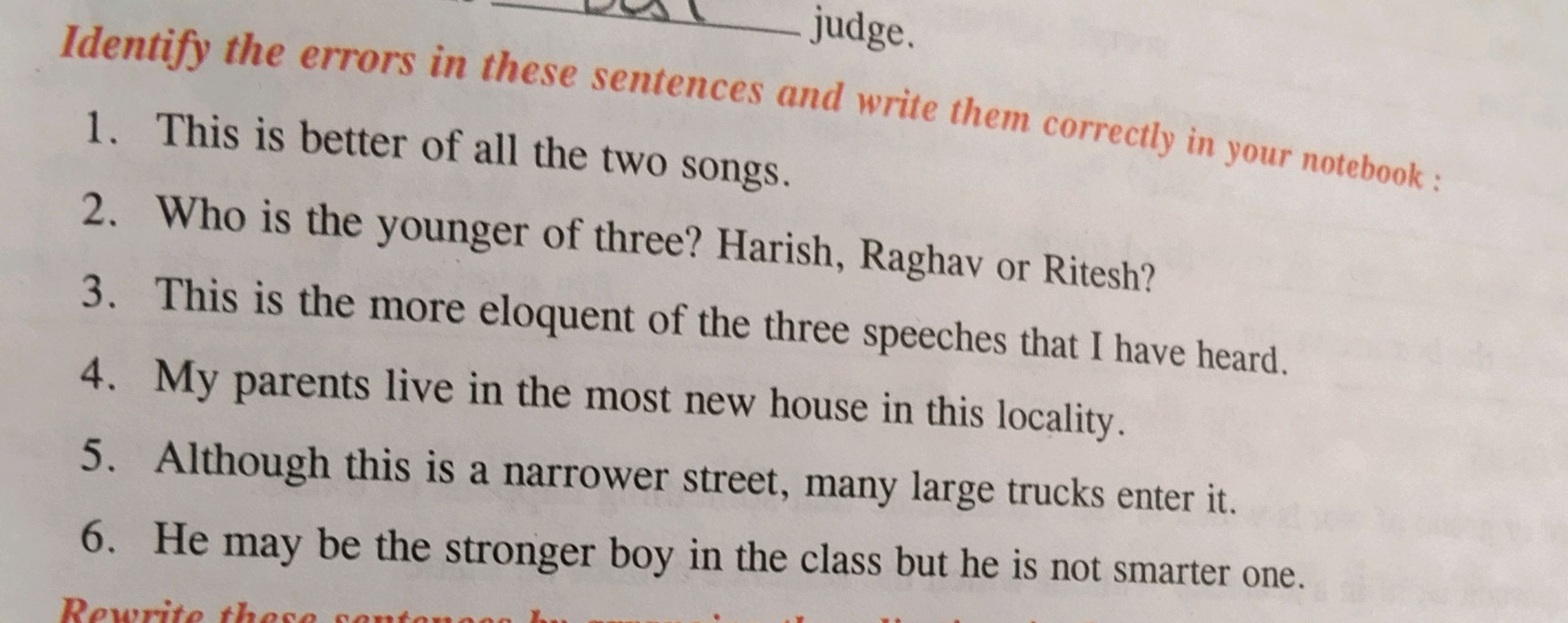 Identify the errors in these sentences and | StudyX