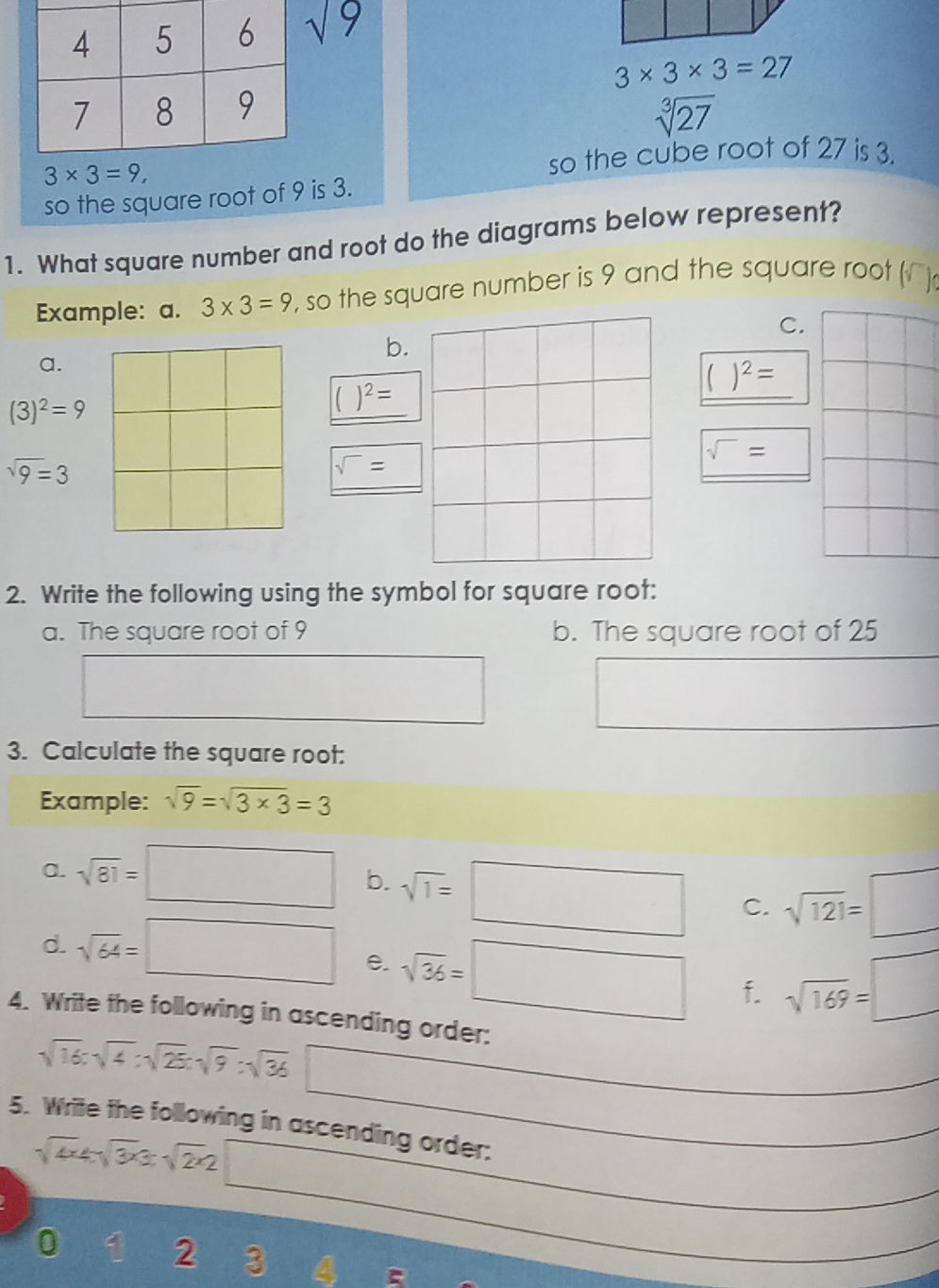 1. What square number and root do the | StudyX