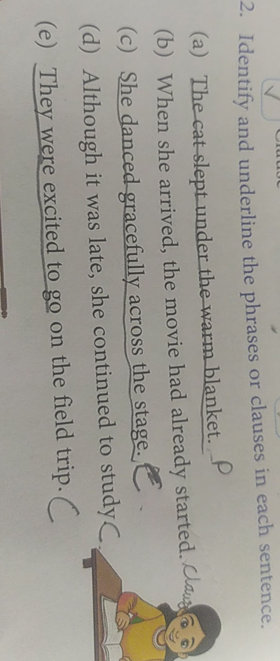 2. Identify and underline the phrases or | StudyX