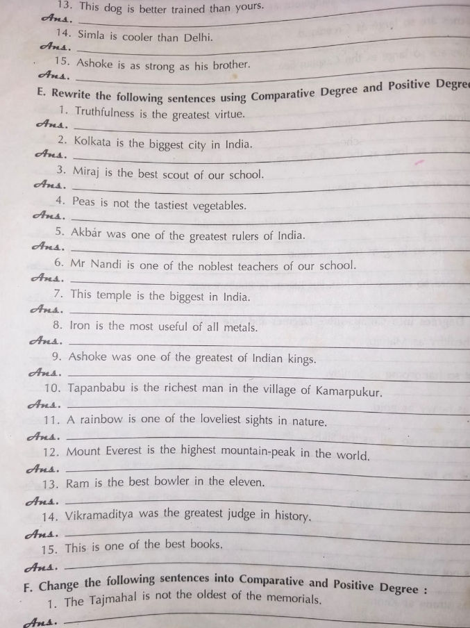 E. Rewrite the following sentences using | StudyX
