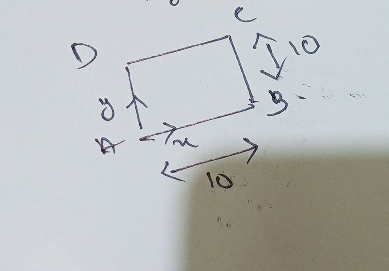 A rectangle is shown with sides labeled. One | StudyX