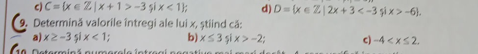 9. Determină valorile întregi ale lui x, | StudyX