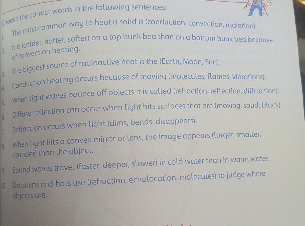 Choose the correct words in the following | StudyX