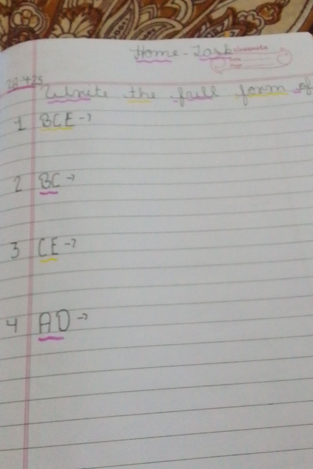 Write the full form of 1 BCE -> 2 BC -> 3 | StudyX