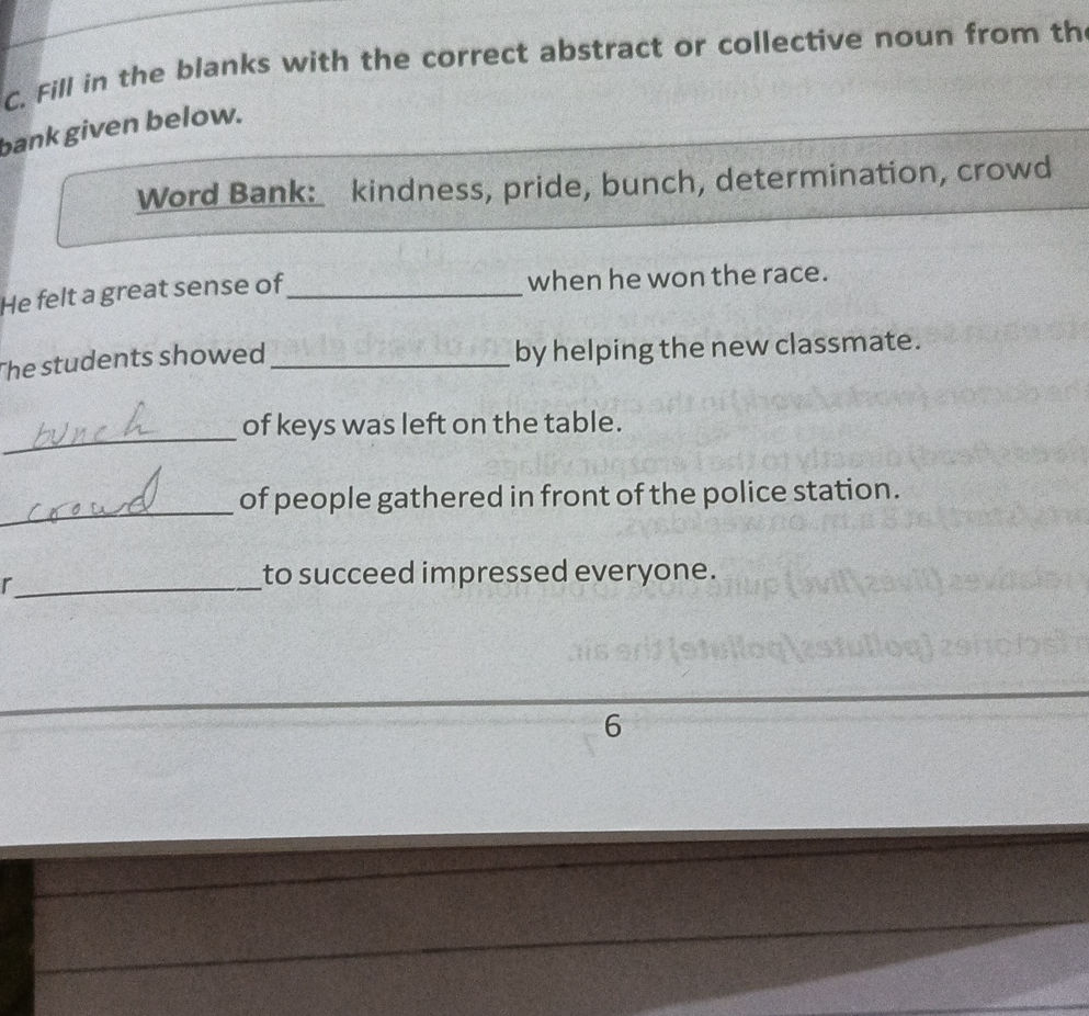 C. Fill in the blanks with the correct | StudyX