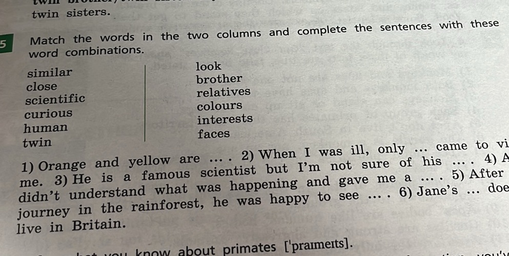 Match the words in the two columns and | StudyX
