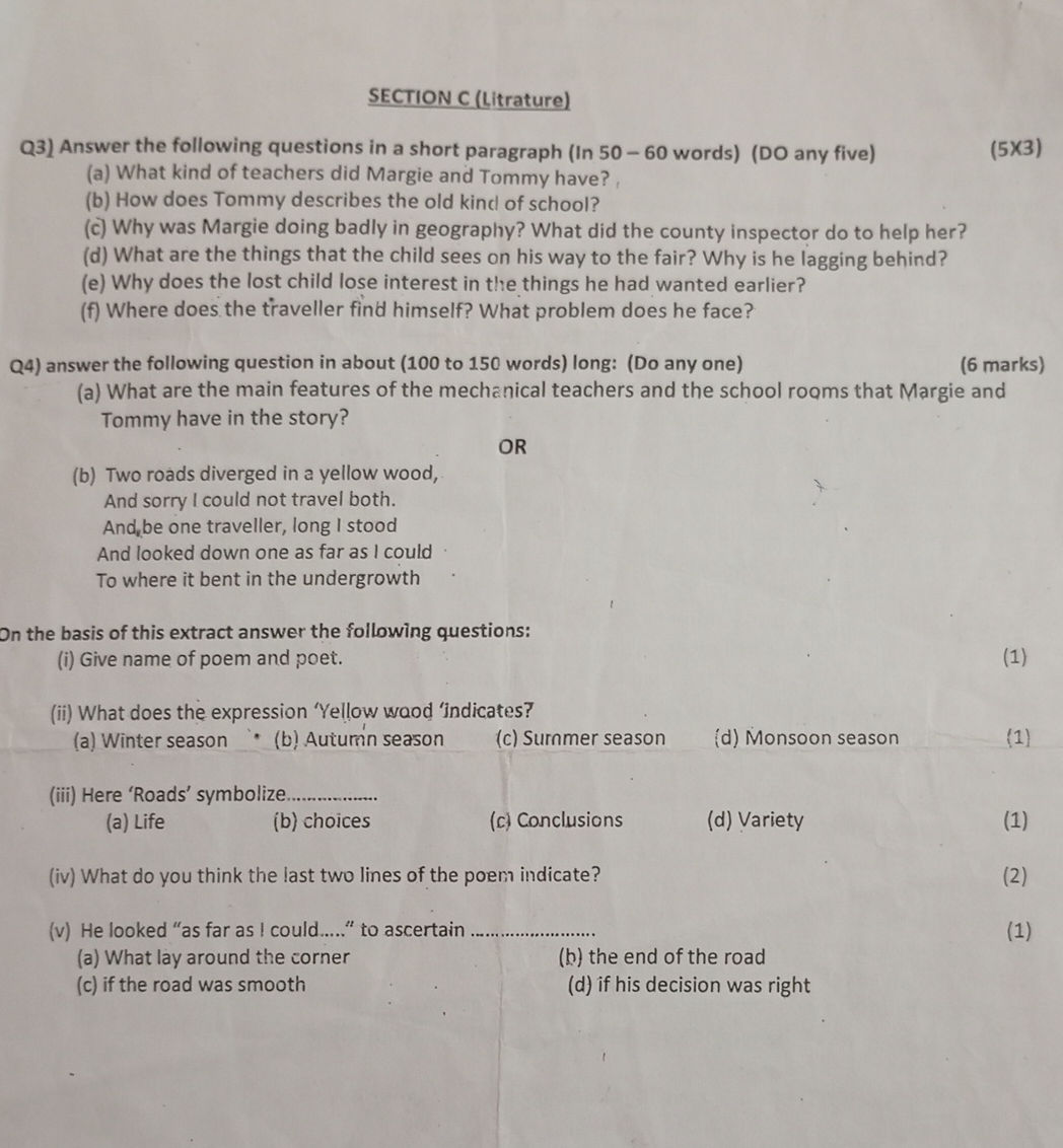 Q3) Answer the following questions in a | StudyX