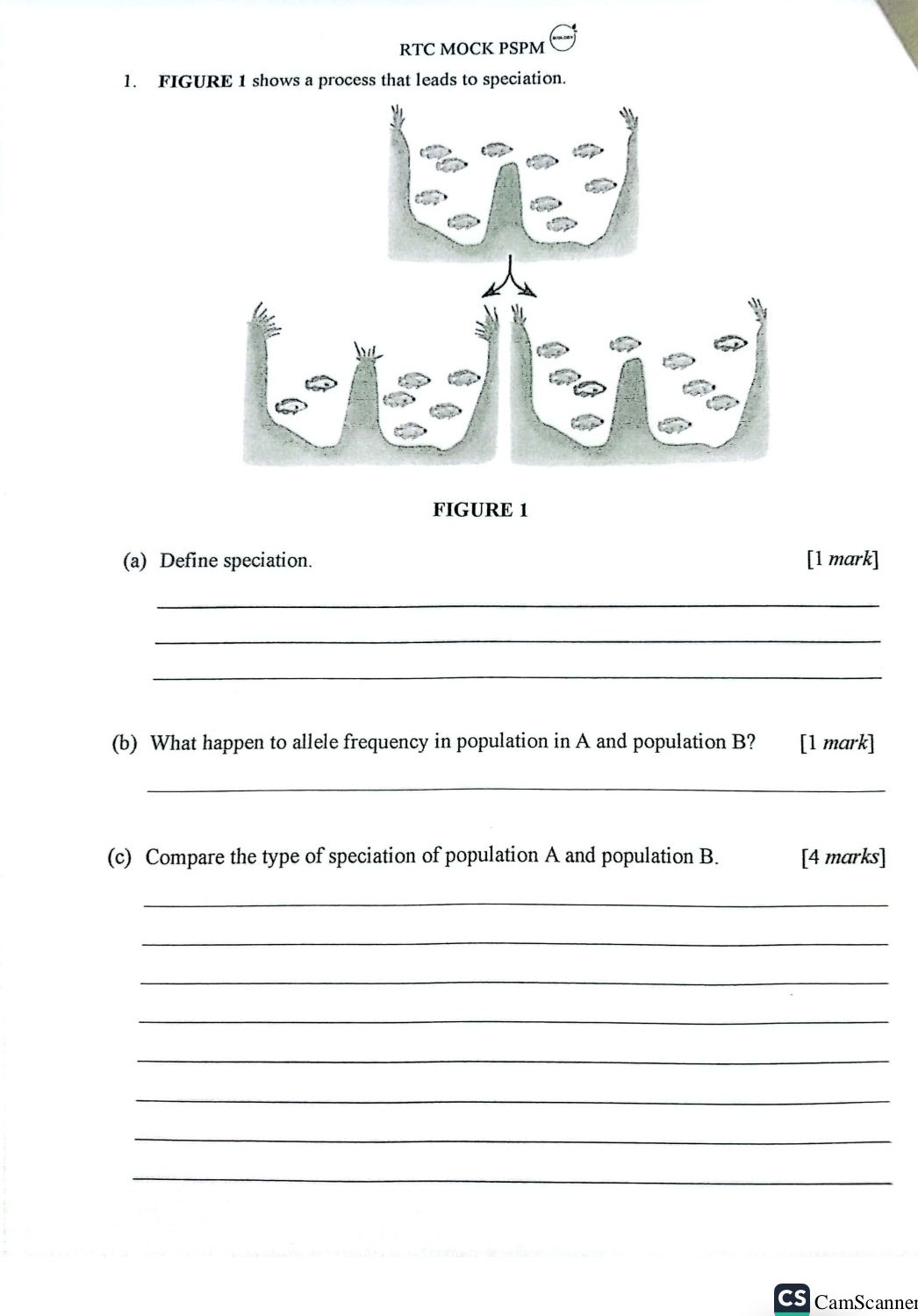 1. FIGURE 1 shows a process that leads to | StudyX