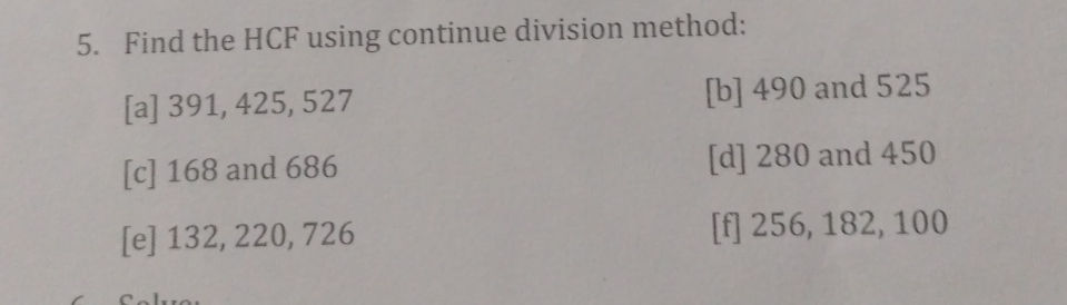 5. Find the HCF using continue division | StudyX