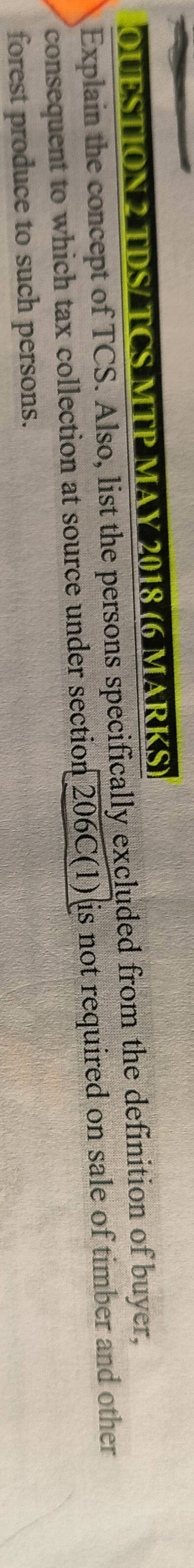 Explain the concept of TCS. Also, list the | StudyX