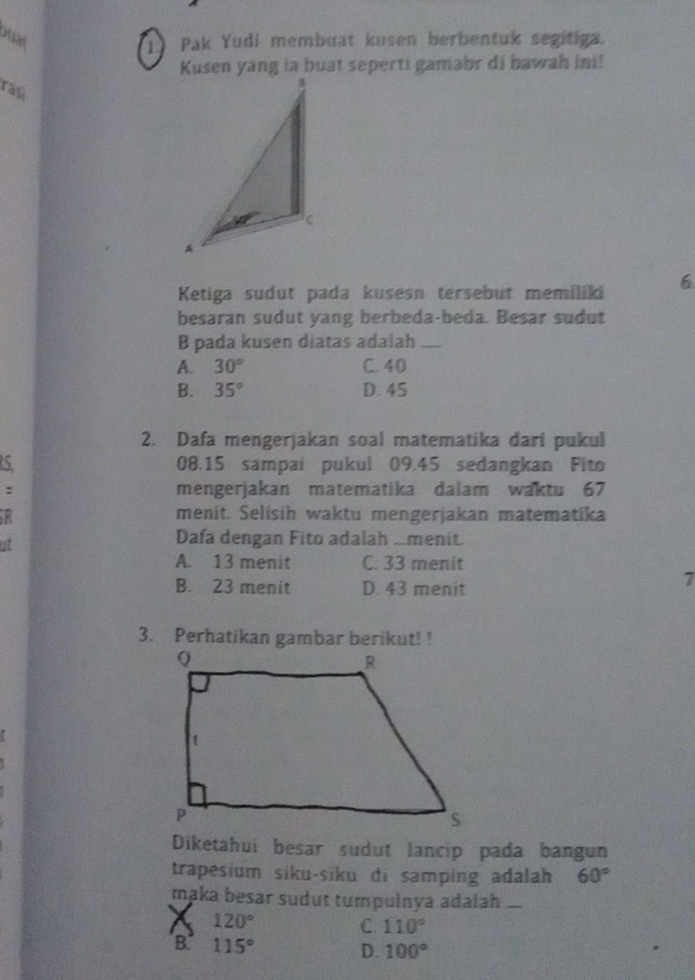 1. Pak Yudi membuat kusen berbentuk | StudyX