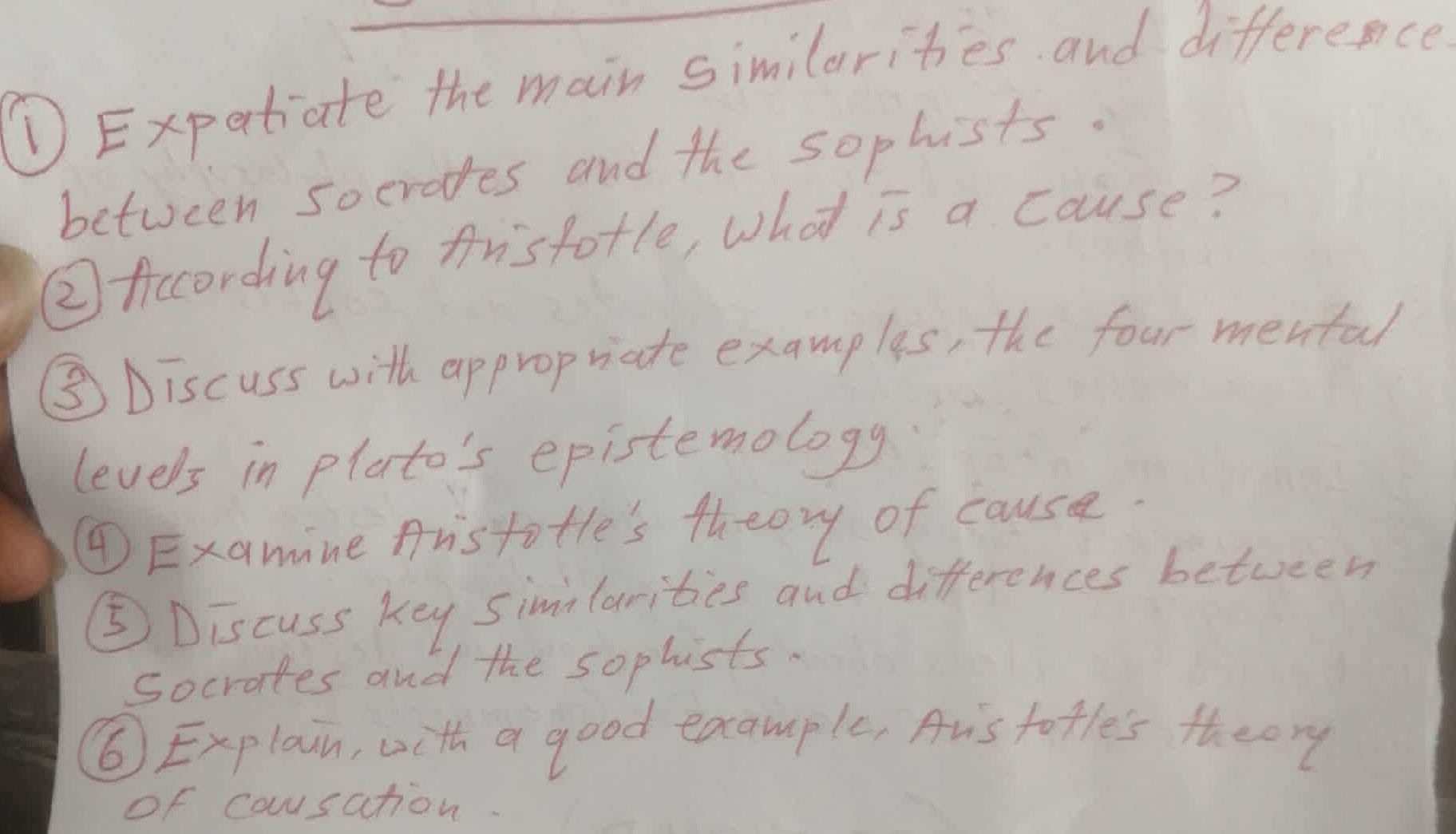① Expatiate the main similarities and | StudyX