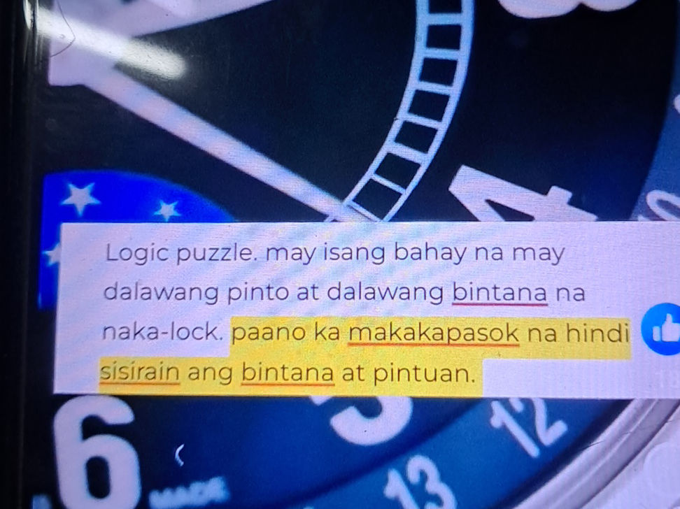 Logic puzzle. may isang bahay na may | StudyX
