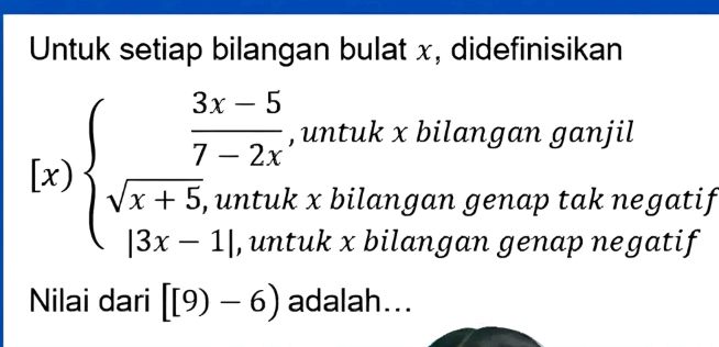 Untuk setiap bilangan bulat $x$, | StudyX