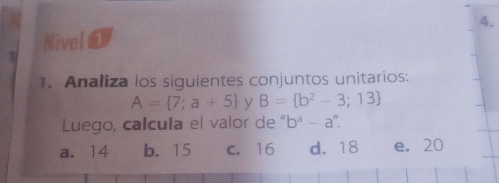 Analiza los siguientes conjuntos unitarios: | StudyX