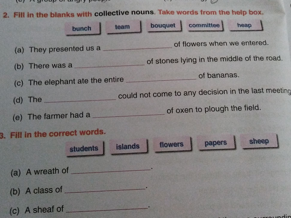 2. Fill in the blanks with collective nouns. | StudyX