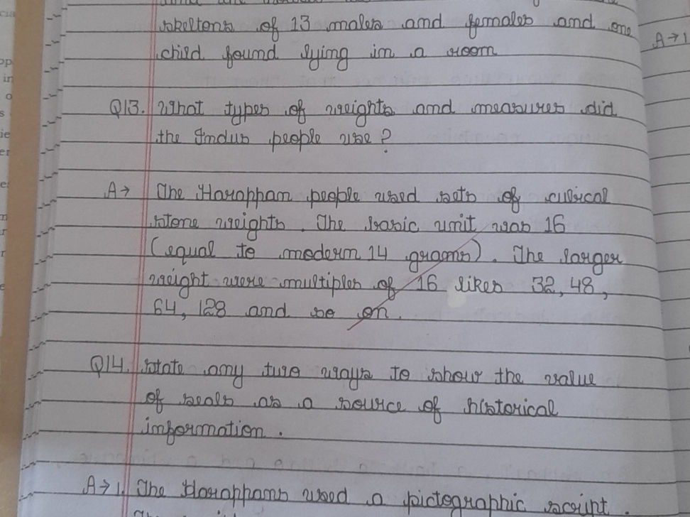 Q13. What types of weights and measures did | StudyX