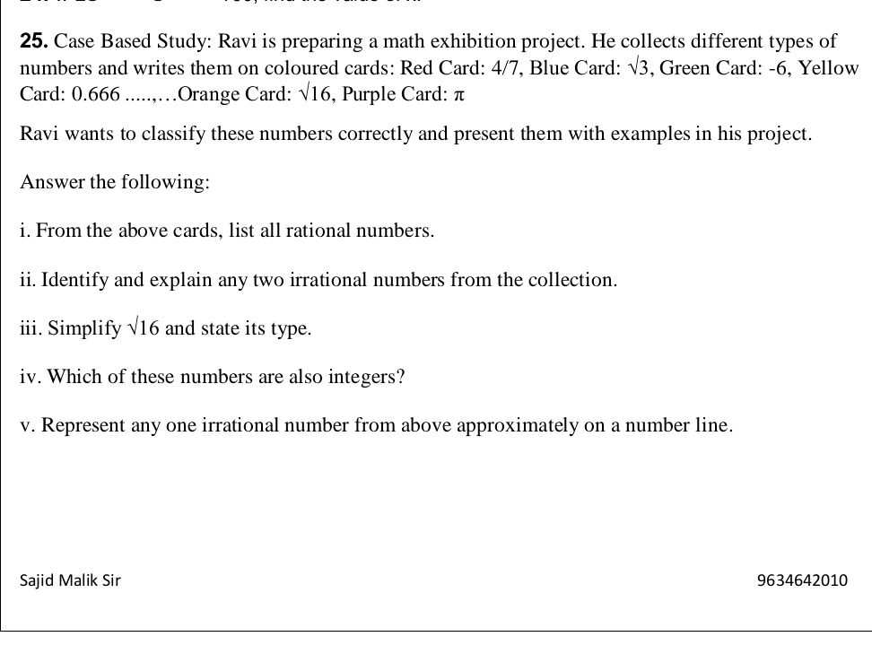 25. Case Based Study: Ravi is preparing a | StudyX