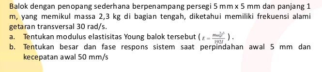 Balok dengan penopang sederhana berpenampang | StudyX