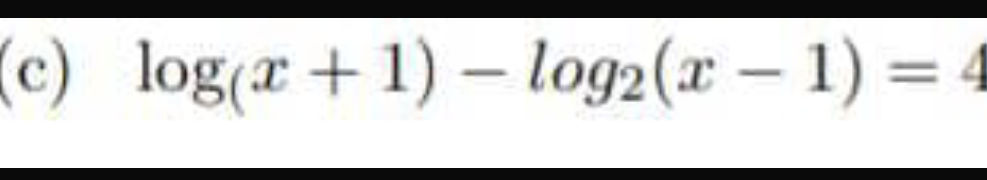 Solving Logarithmic Equation: log(x+1) - | StudyX